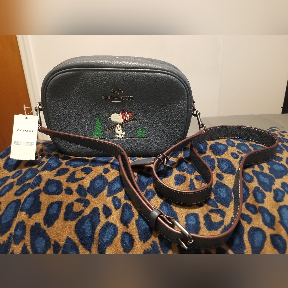 Coach X Penauts Camera Bag With Snoopy Logo - Gem